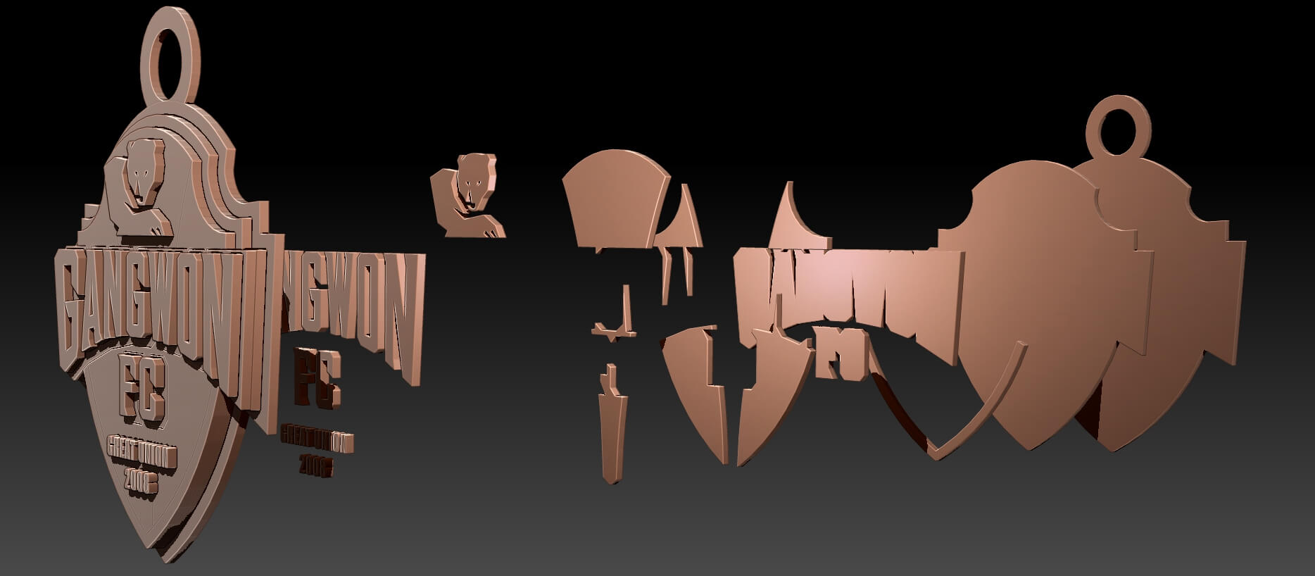 Gangwon Logo Teams Printable and Renderable - 3D Model by danyelon