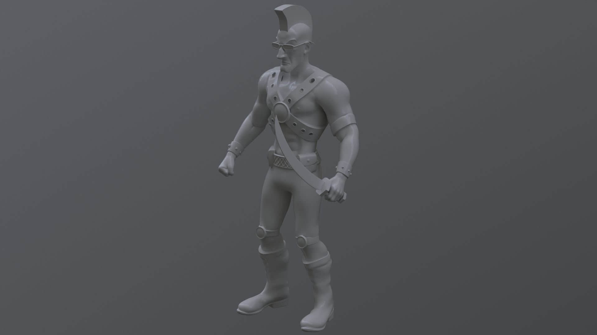 Grunt Pre-mutation - TMNT 1987 3D Model by danyelon