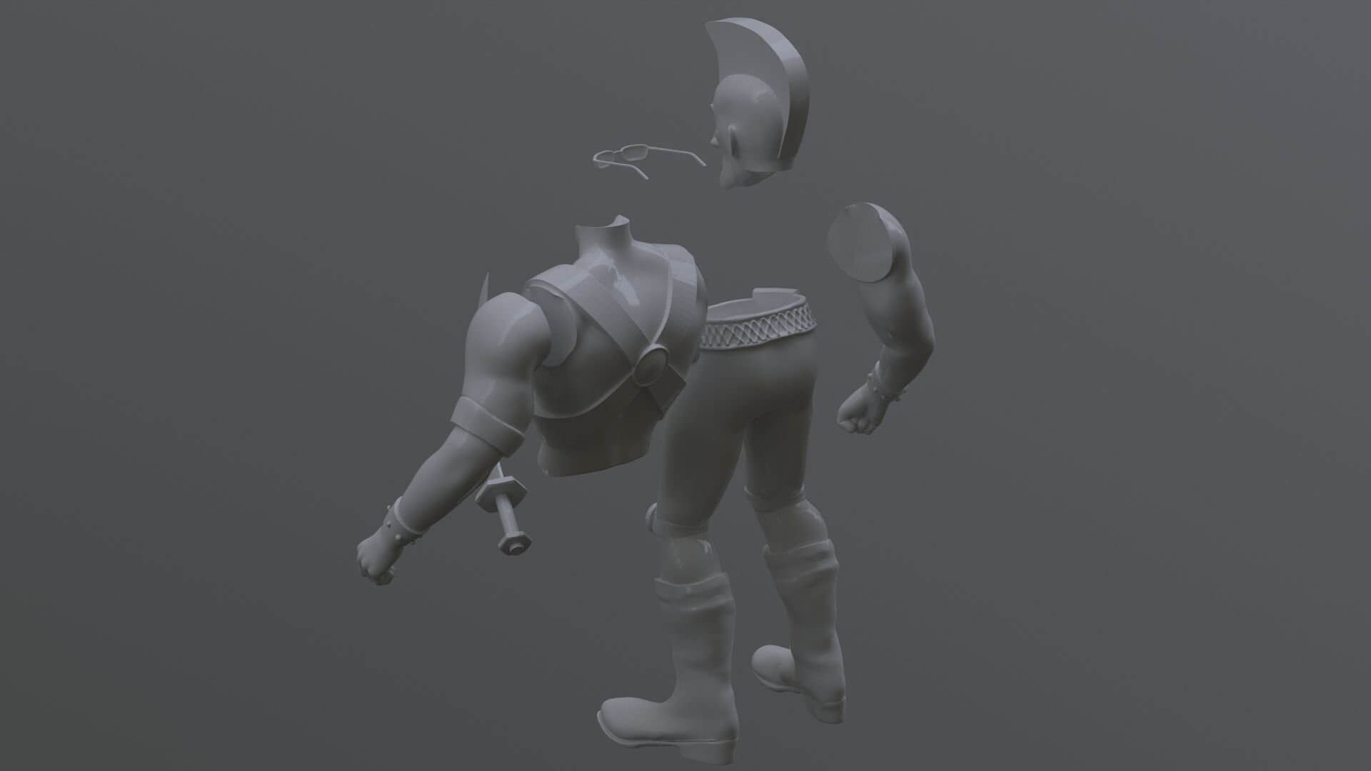 Grunt Pre-mutation - TMNT 1987 3D Model by danyelon