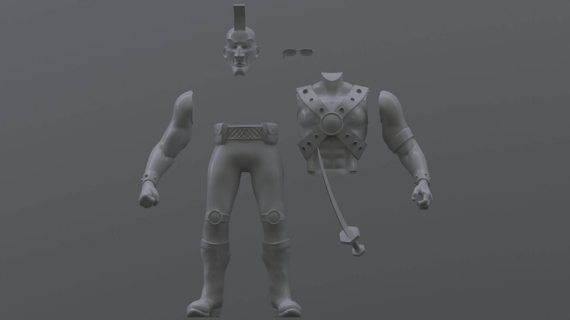 Grunt Pre-mutation - TMNT 1987 3D Model by danyelon