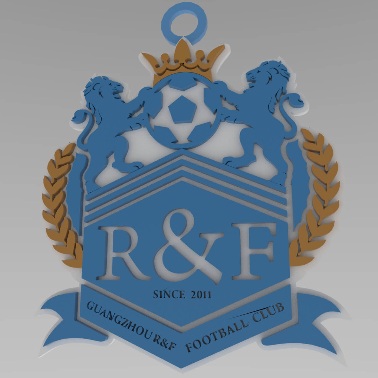 Guangzhou R&F F.c Logo Team Printable and PBR - 3D Model by danyelon