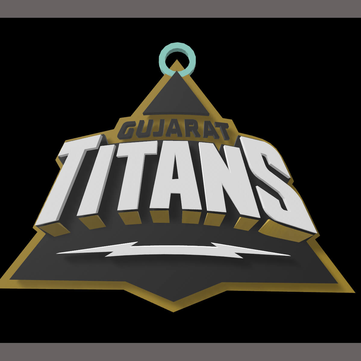 Gujarat Titans Badge Printable and Renderable - Free 3D Model by danyelon