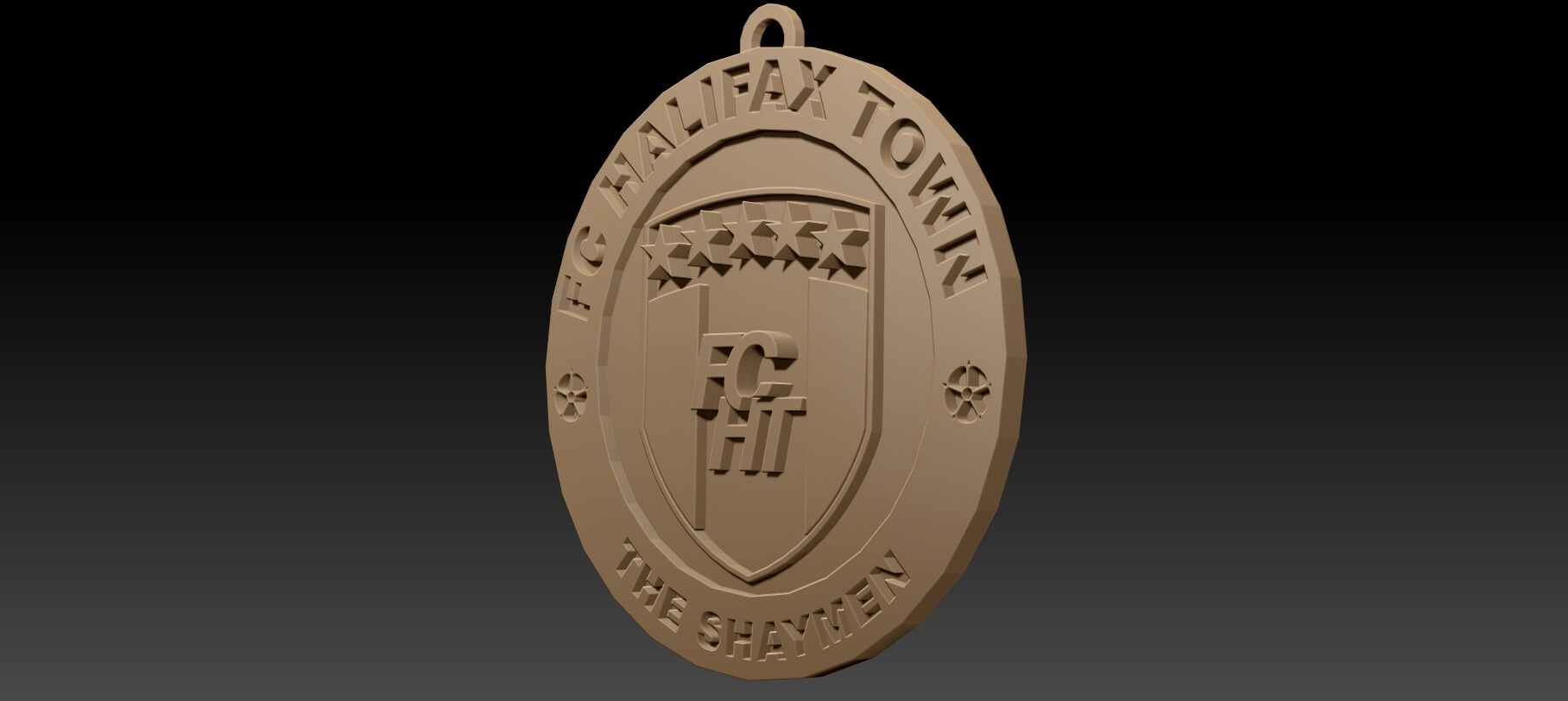 Halifax Town Keychain Badge - 3D Model by danyelon