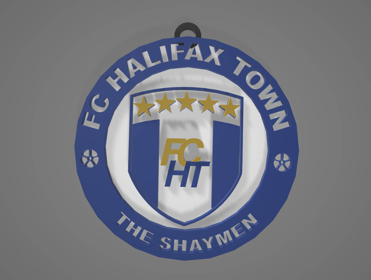 Halifax Town Keychain Badge - 3D Model by danyelon