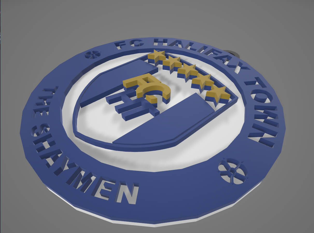 Halifax Town Keychain Badge - 3D Model by danyelon