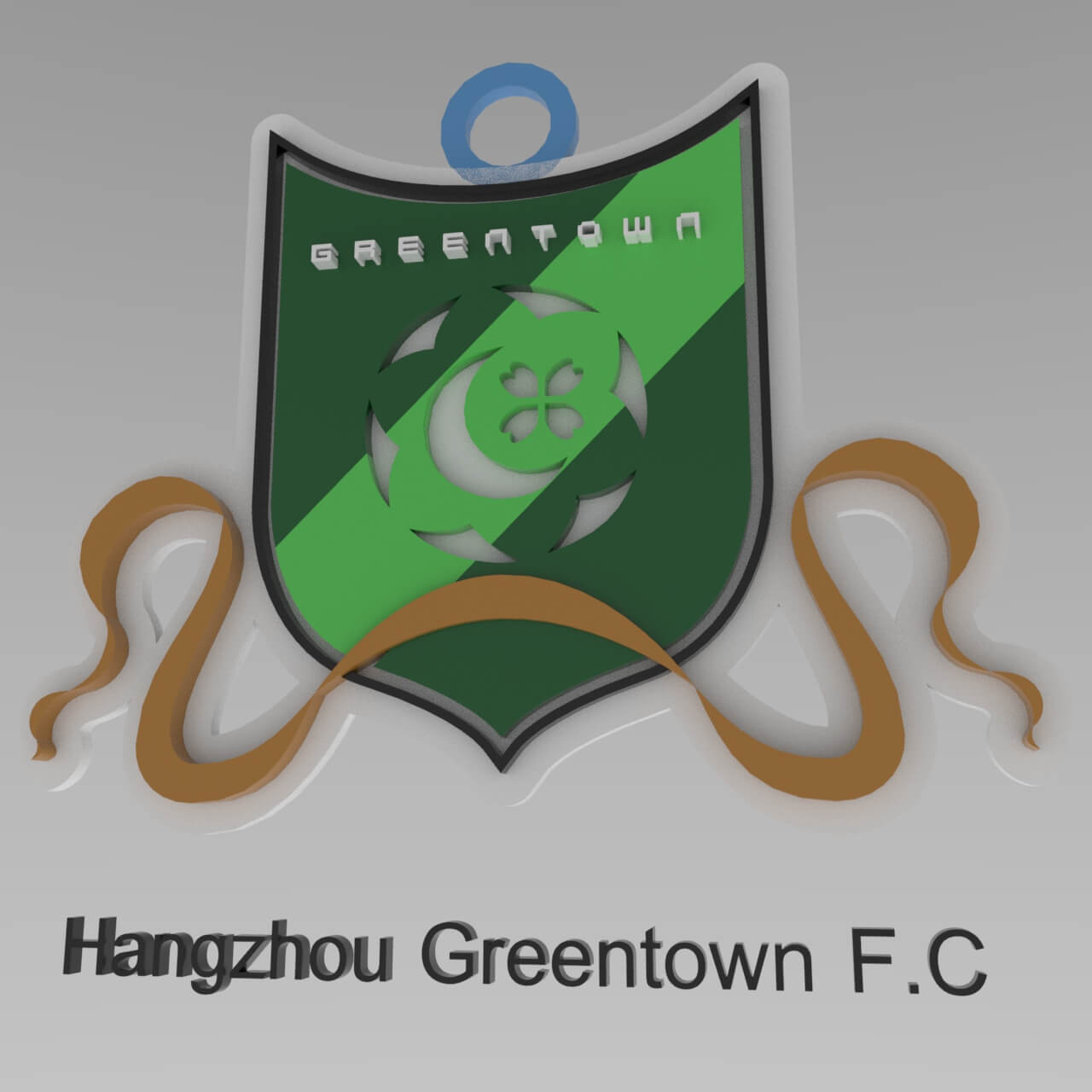 Hangzhou Greentown F.c Logo Team Printable and PBR - 3D Print Model by ...