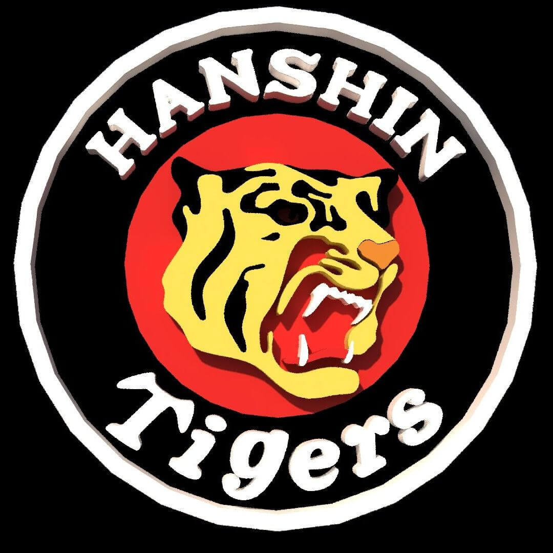 Hanshin Tigers Logo Shield Keychan Printable and Renderable - 3D Print Model by danyelon