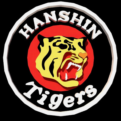 Hanshin Tigers Logo Shield Keychan Printable and Renderable - 3D Model ...