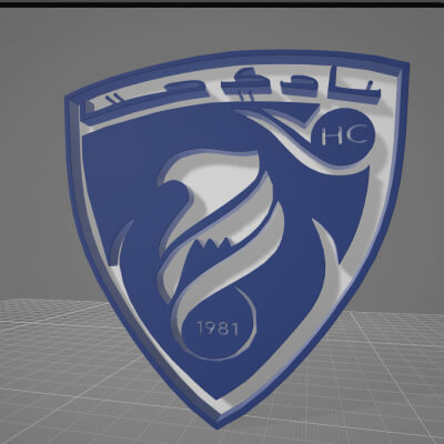 Hatta Logo Keychan Shield Printable and Renderable - 3D Model by danyelon