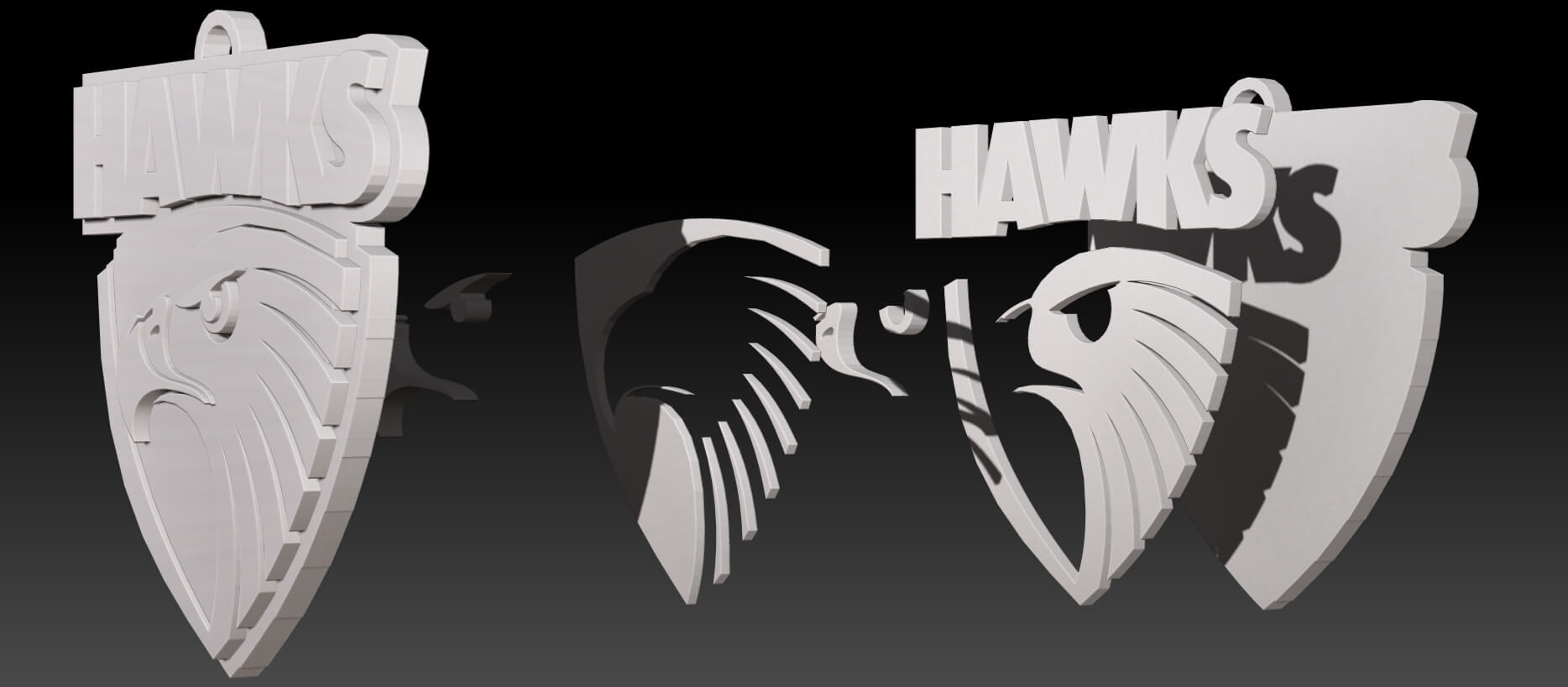 Hawthorn Printable and Renderable Badge - 3D Model by danyelon