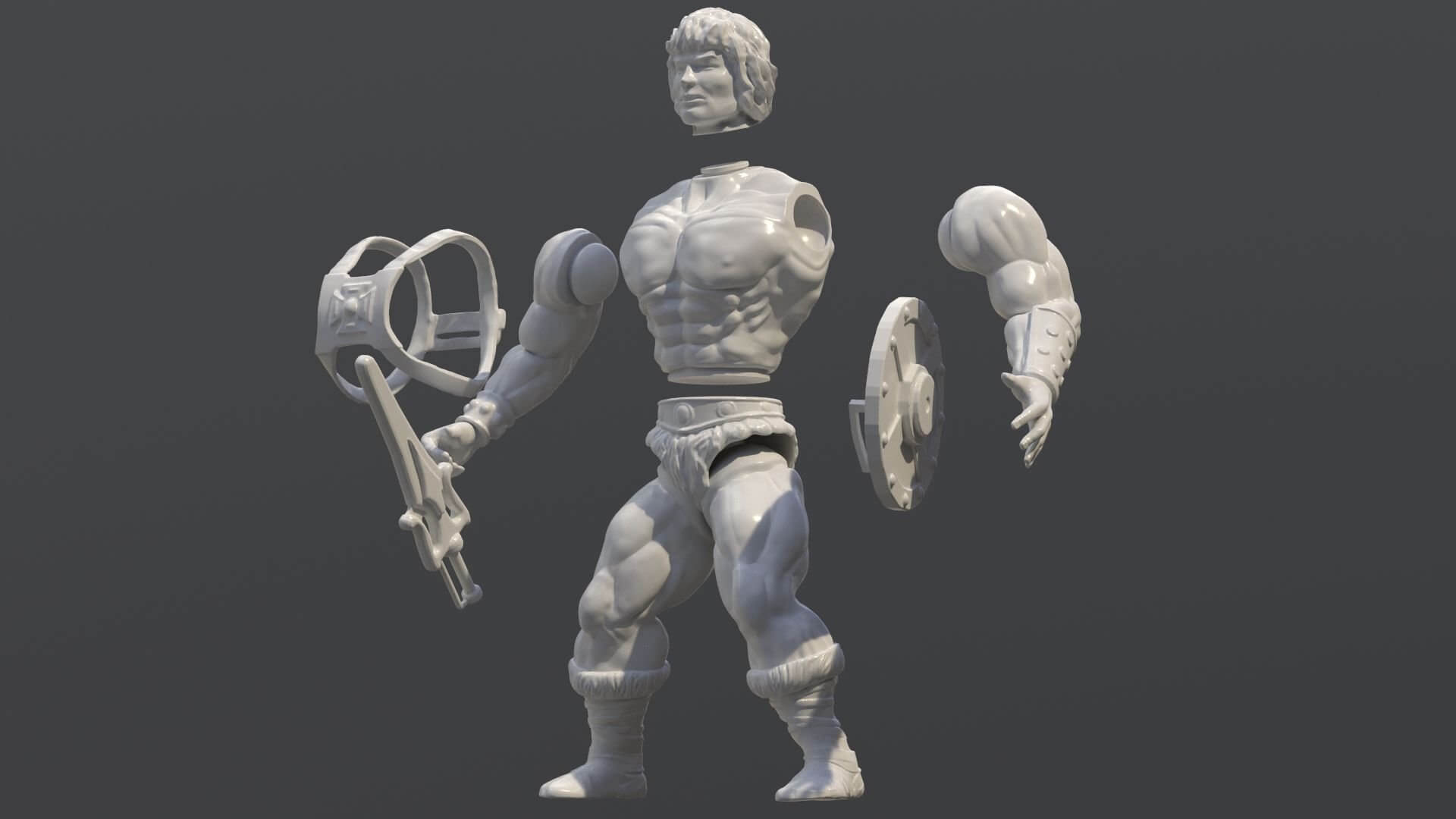 He- Man 1982 Printable Figure 3D Model by danyelon