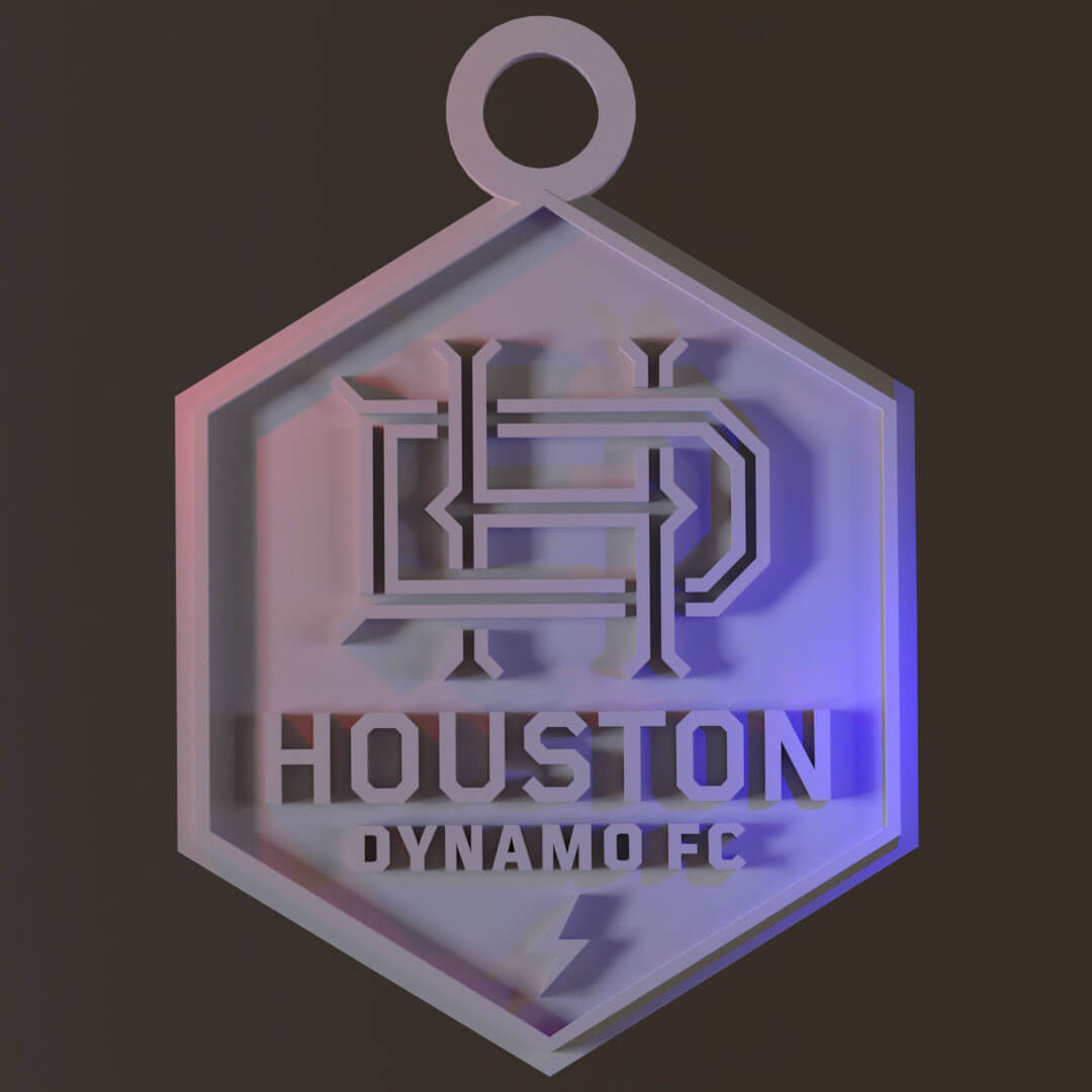 Houston Dynamo FC Logo Keychan Printable - 3D Print Model by danyelon