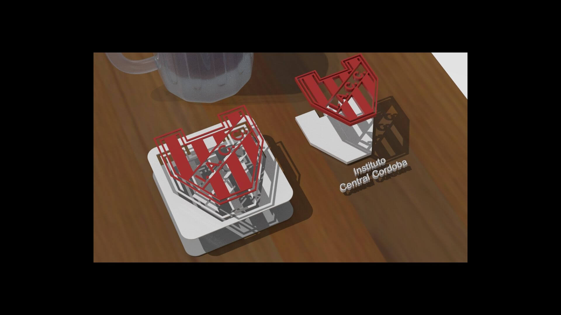 Instituto Central Cba Coaster and Keychan Printable and PBR - 3D Model ...