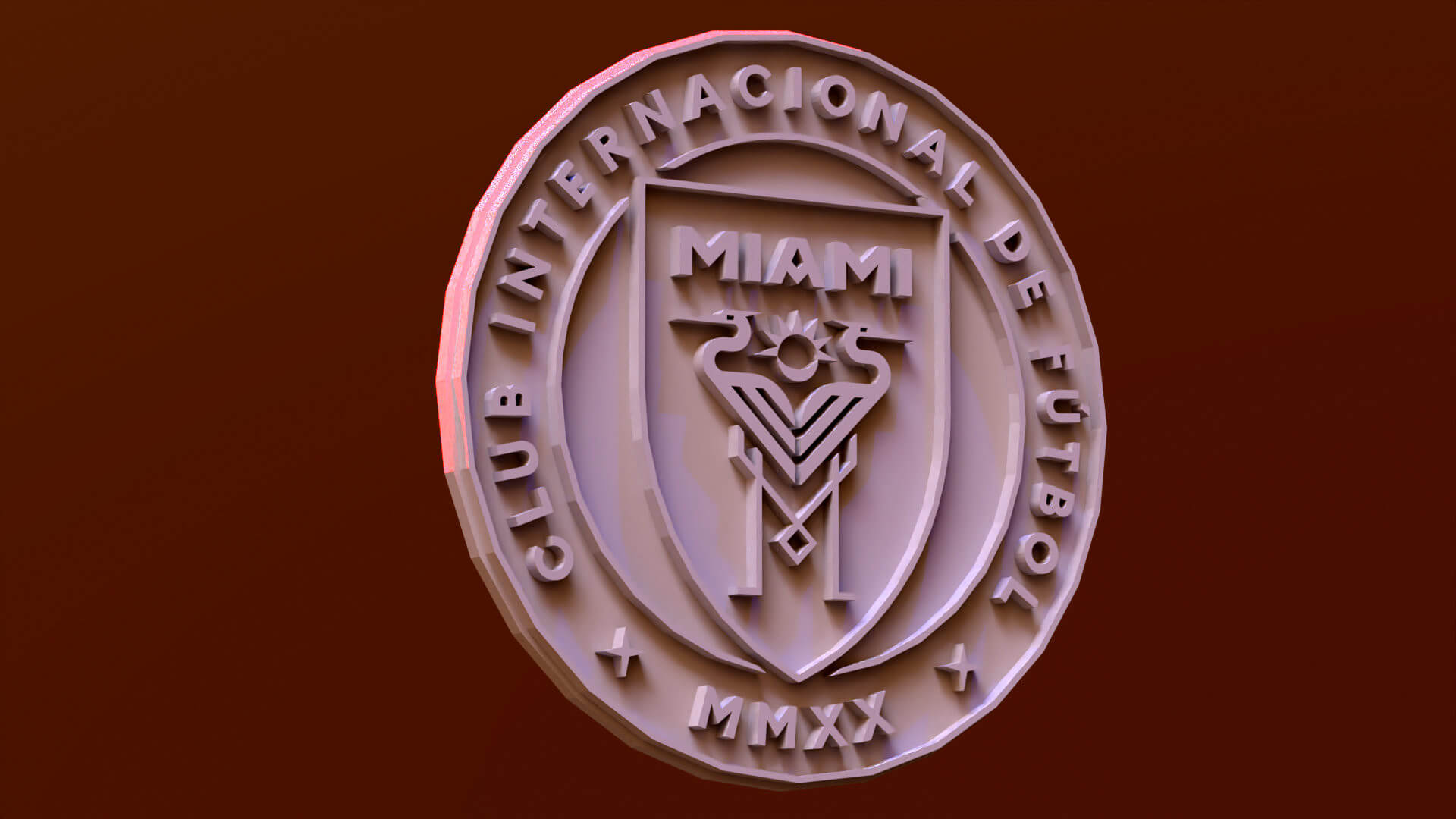 MLS Inter Miami Logo Keychan Printable and Renderable - 3D Model by ...