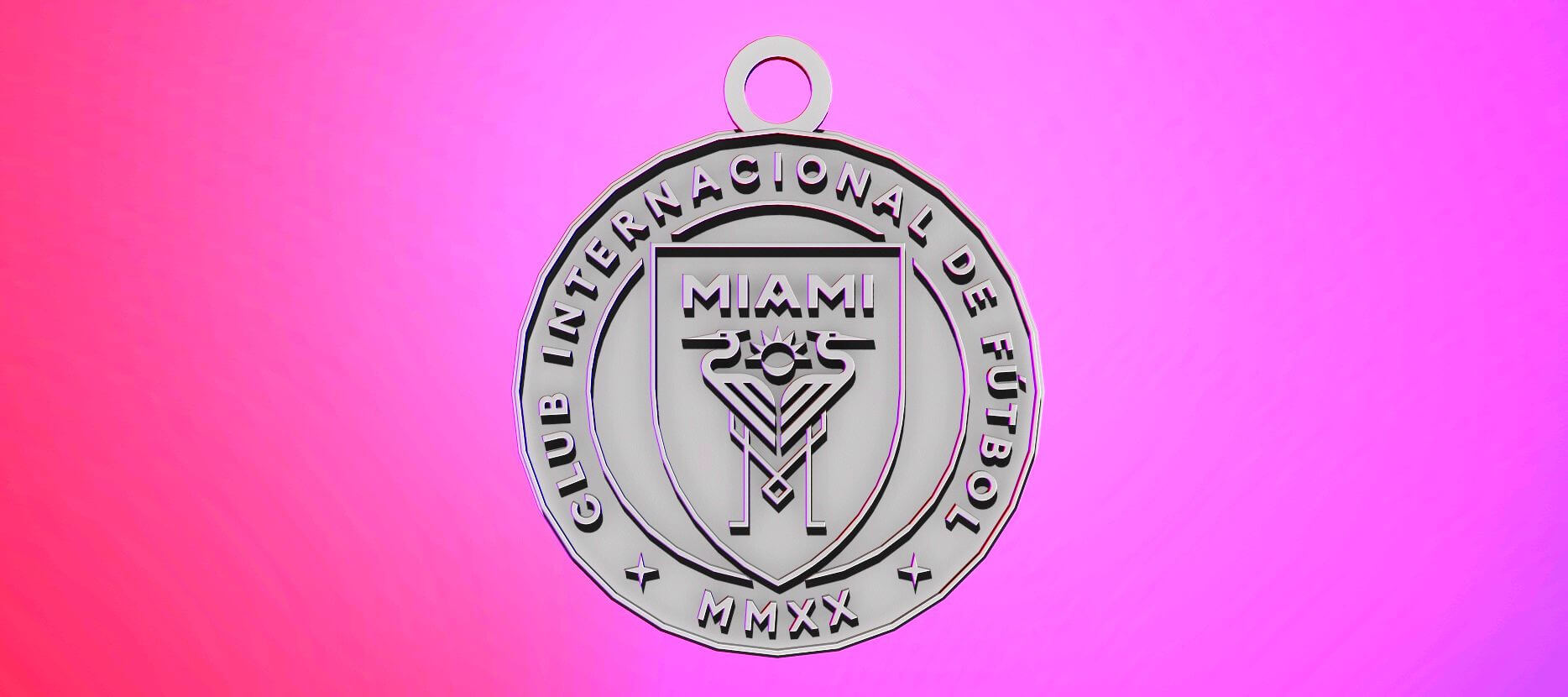 MLS Inter Miami Logo Keychan Printable and Renderable - 3D Model by ...