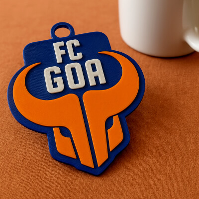 ISL FC Goa Keychain Badge Color Printable and Renderable - 3D Model by ...