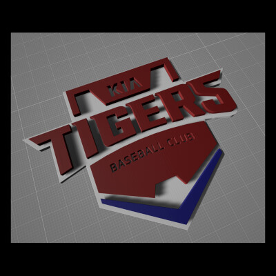 Kia Tigers Printable Keychan Logo Shield - 3D Model by danyelon