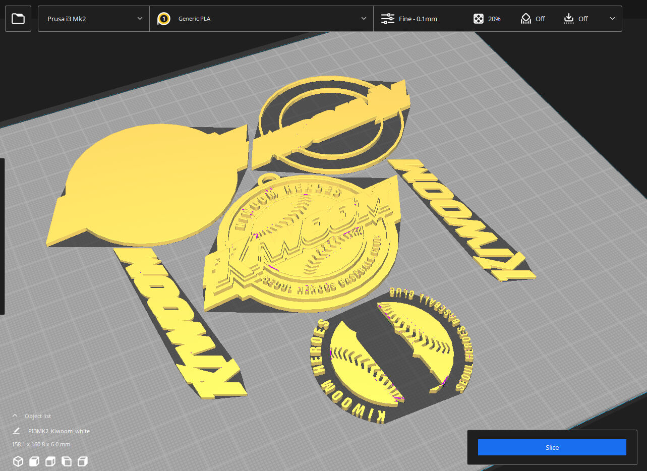 Kiwoom Heroes Printable Keychan Logo Shield - 3D Print Model by danyelon