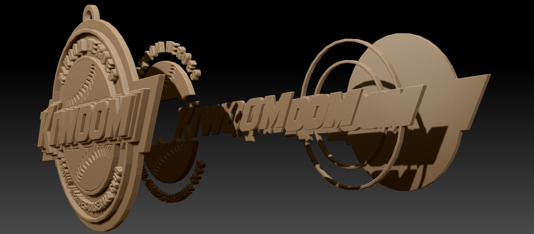 Kiwoom Heroes Printable Keychan Logo Shield - 3D Model by danyelon