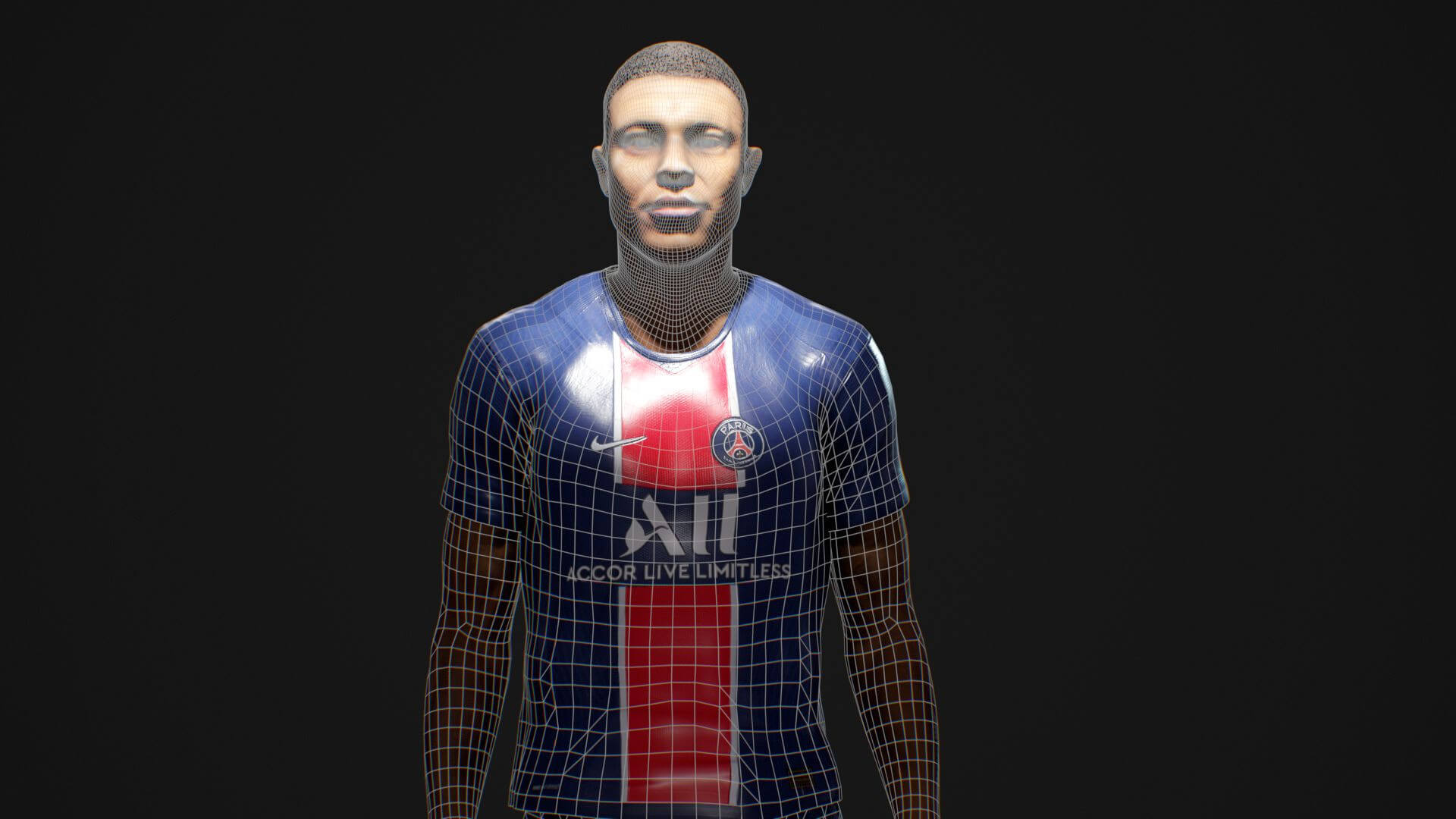 Kylian Mbappe - 3D Model by danyelon