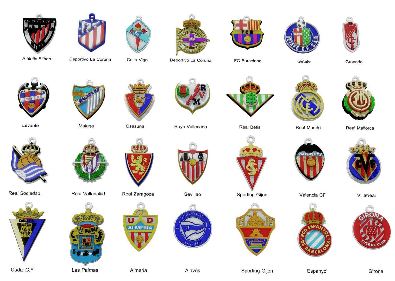 Spain League La Liga All Teams Printable - 3D Model by danyelon