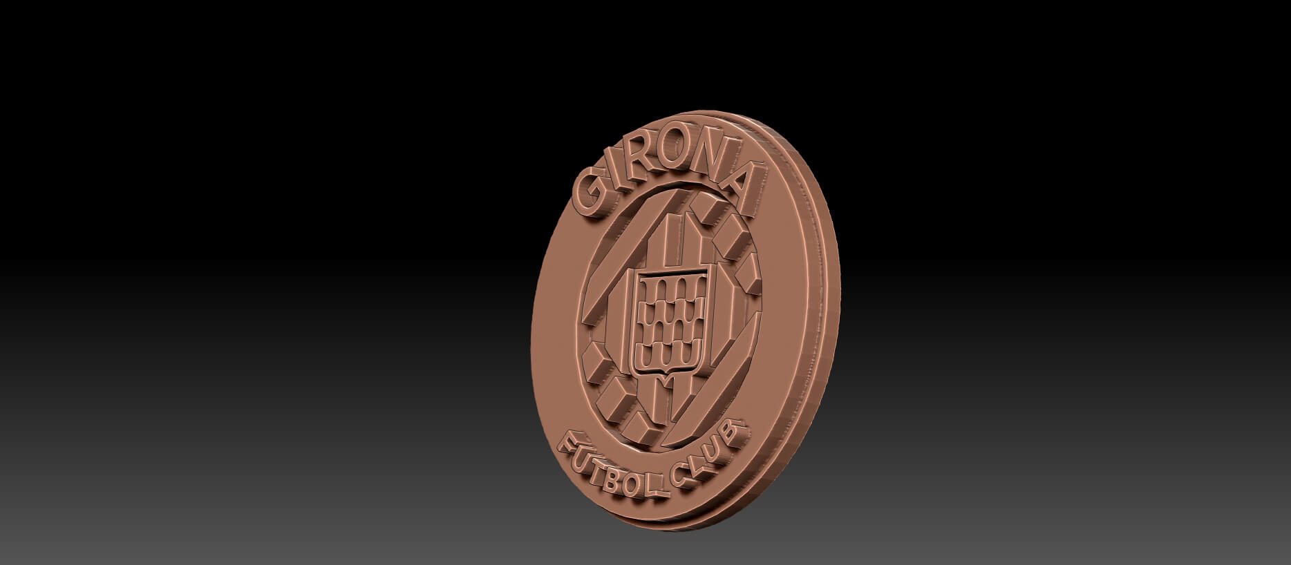 La Liga Girona Team Printable Renderable Logo - 3D Print Model by danyelon