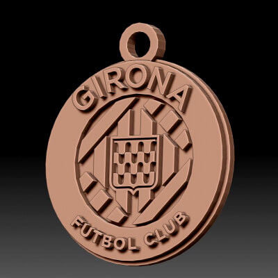 La Liga Girona Team Printable Renderable Logo - 3D Print Model by danyelon