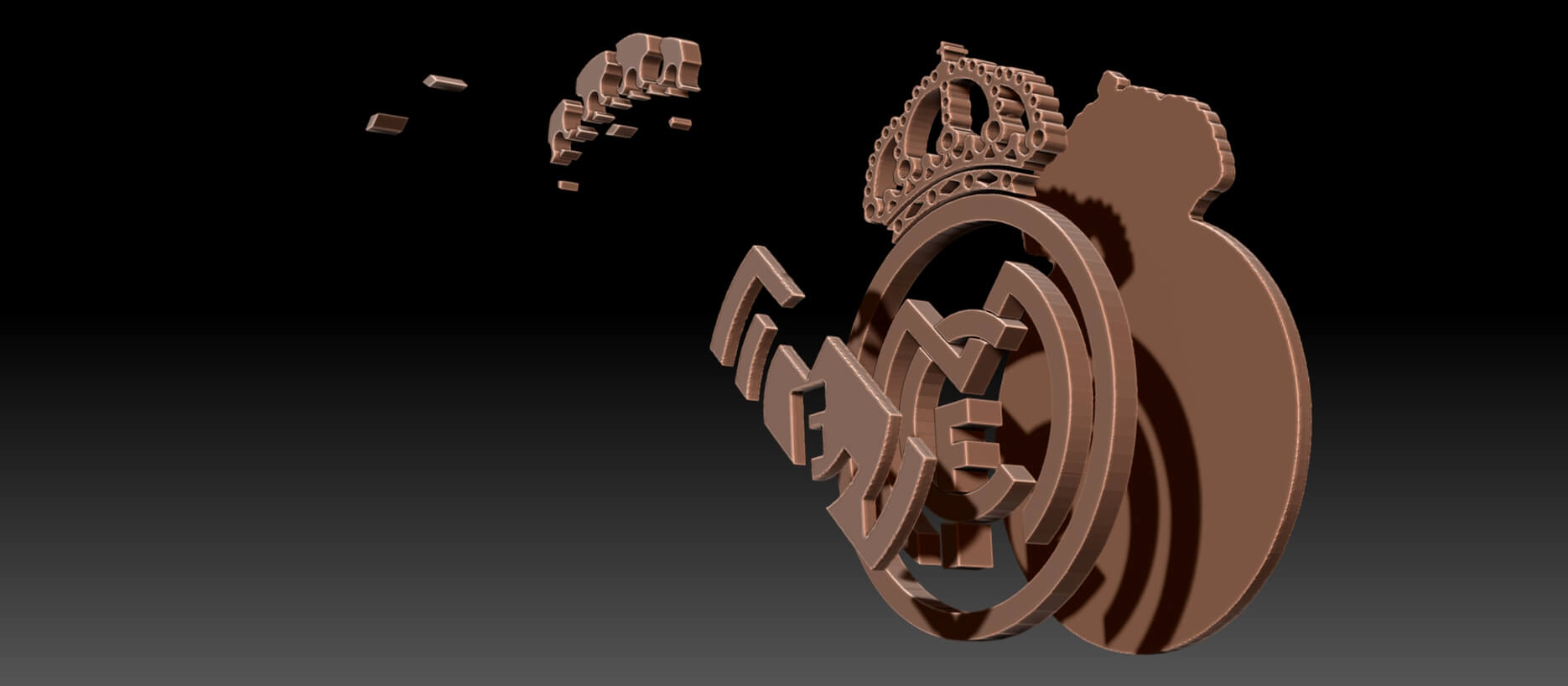 La Liga Real Madrid Team Printable Renderable Logo - 3D Model by danyelon