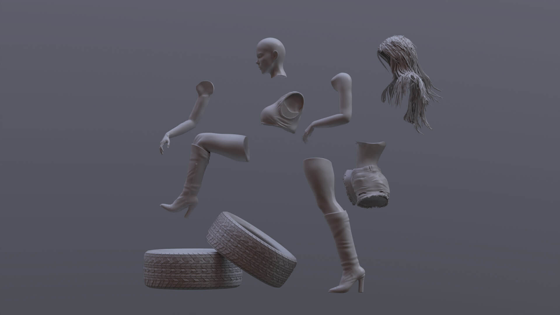 Lady Tires - 3D Print Model by danyelon