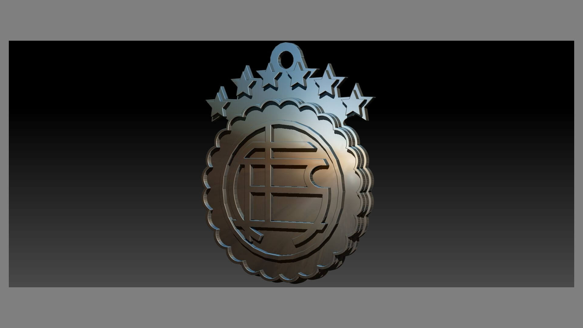 Lanus Coaster and Keychan Printable and PBR - 3D Print Model by danyelon