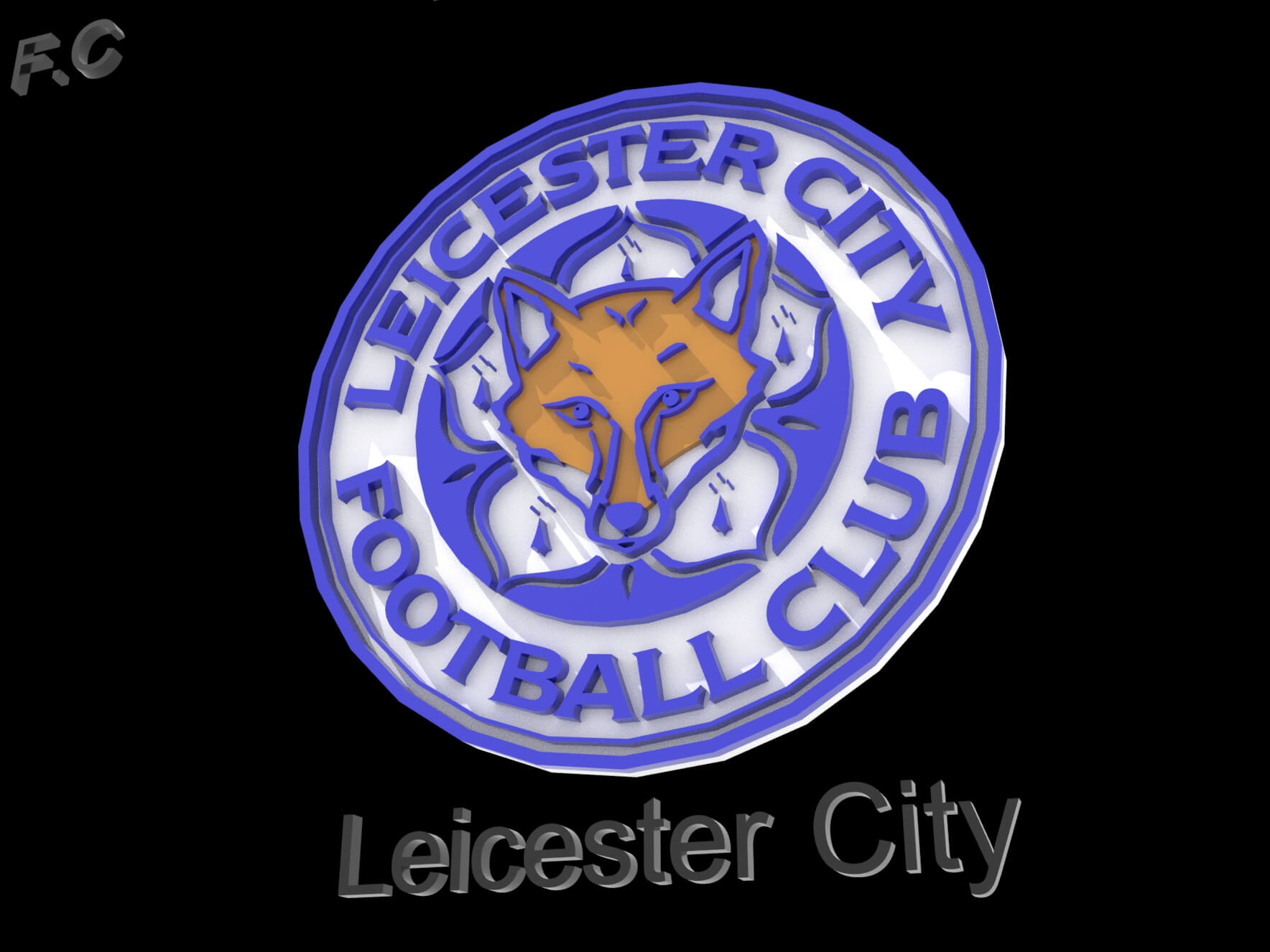 Leicester City FC Keychan Logo Printable and Renderable - 3D Print ...