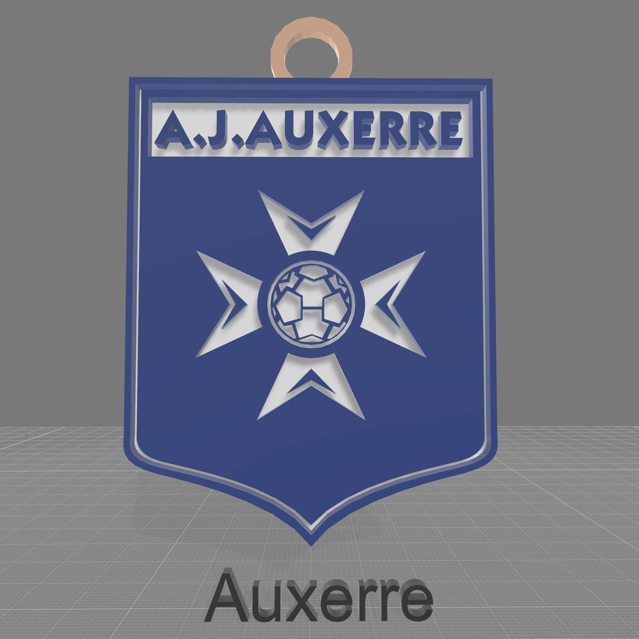 Ligue 1 Auxerre Team Printable and Renderable - 3D Print Model by danyelon