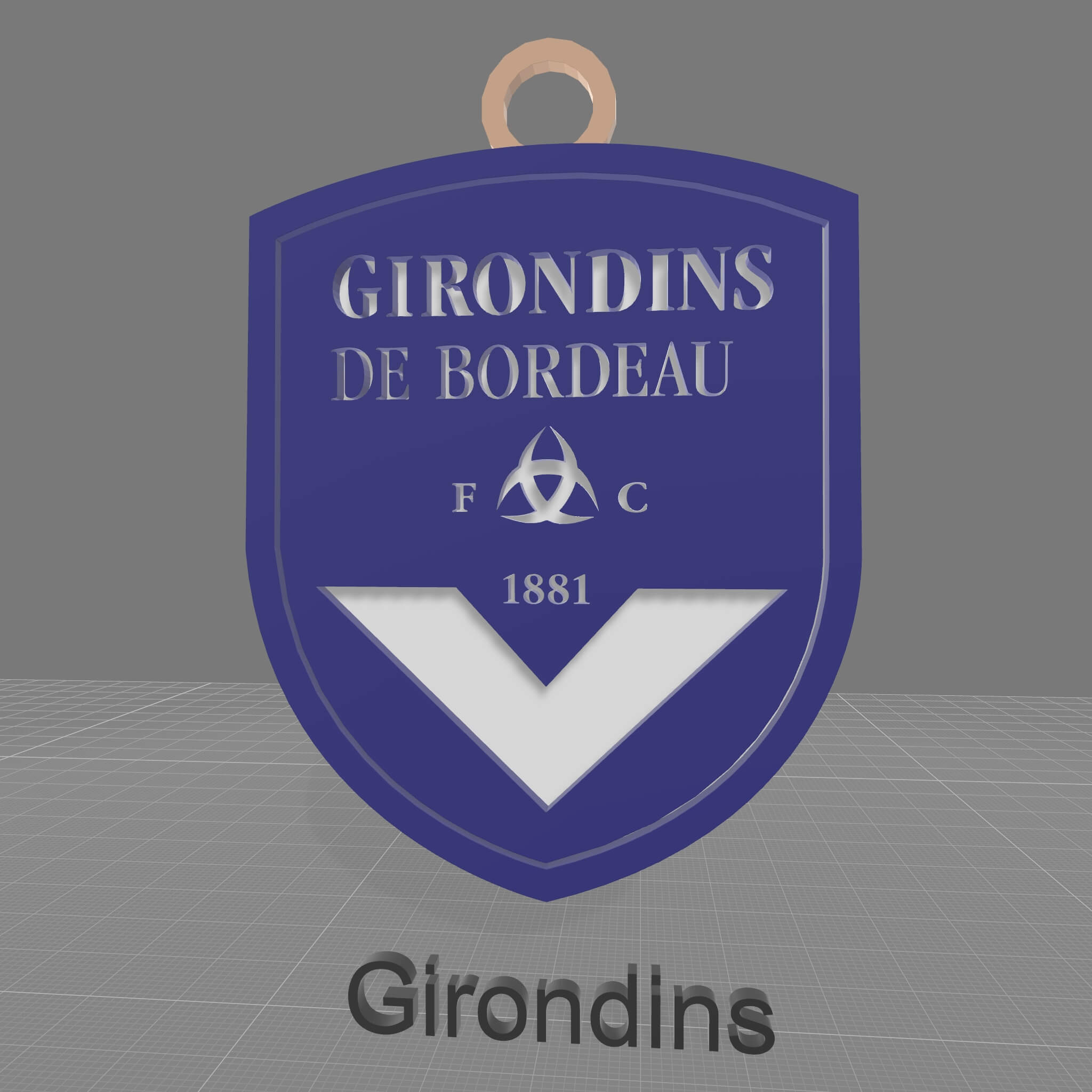Ligue 1 FC Girondins De Bordeaux Team Printable and Renderab - 3D Model ...