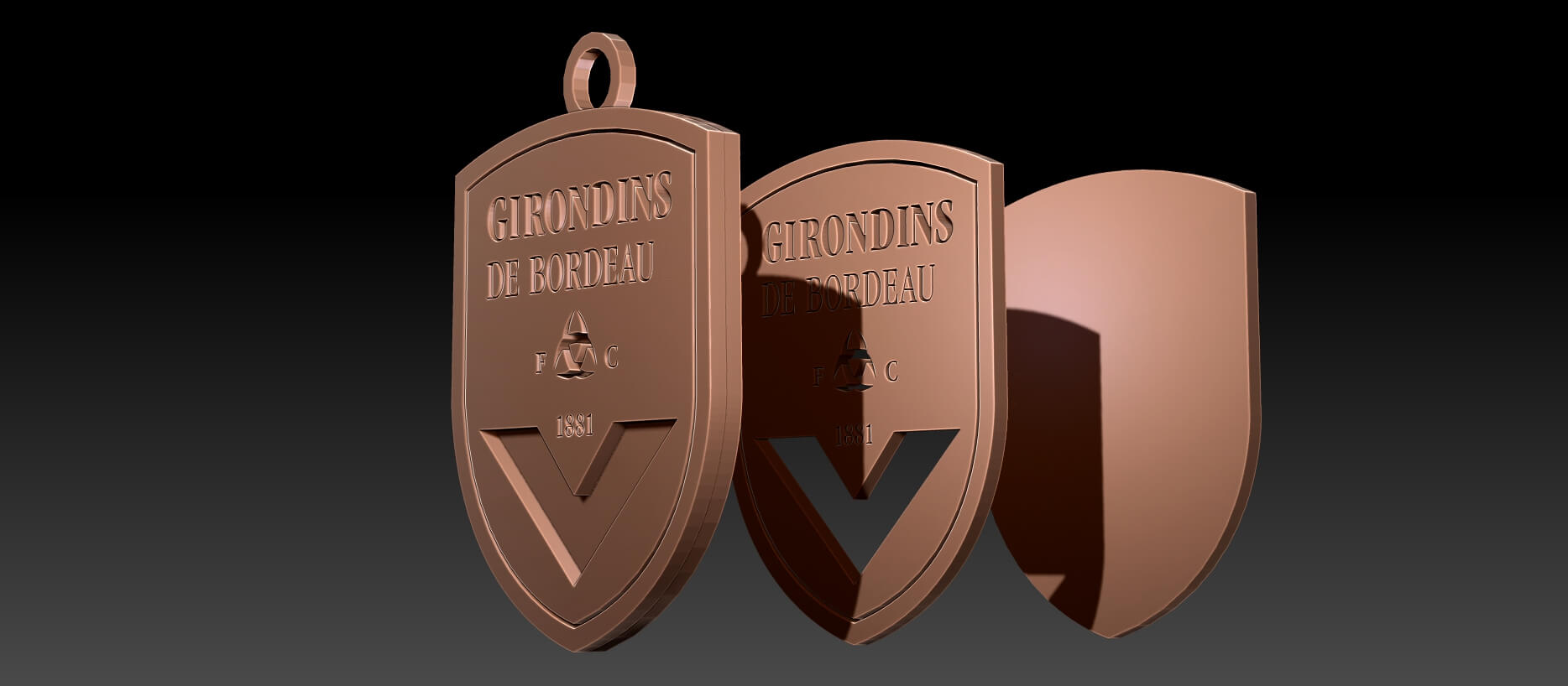 Ligue 1 FC Girondins De Bordeaux Team Printable and Renderab - 3D Model ...