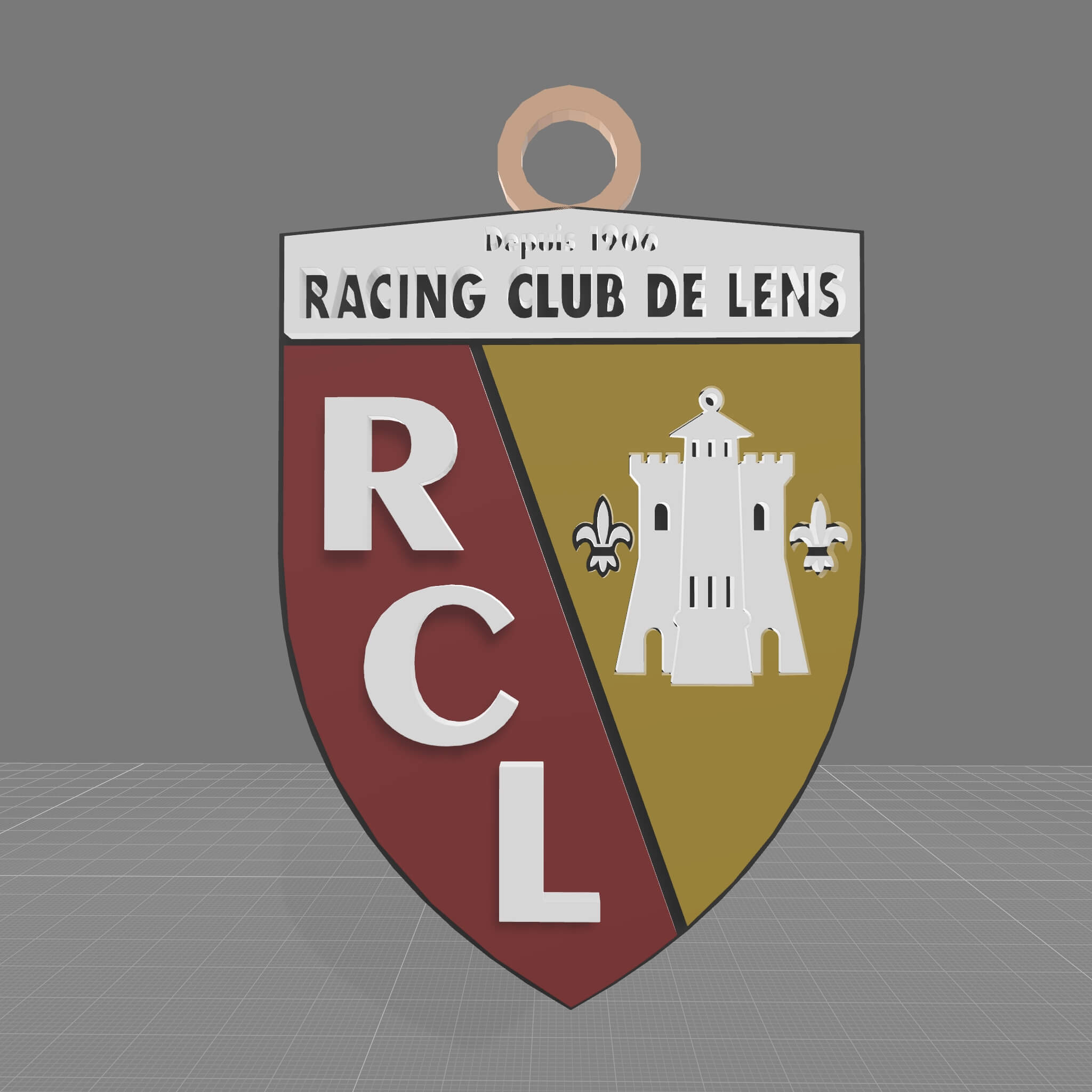 Ligue 1 RC Lens Printable and Renderable - 3D Print Model by danyelon
