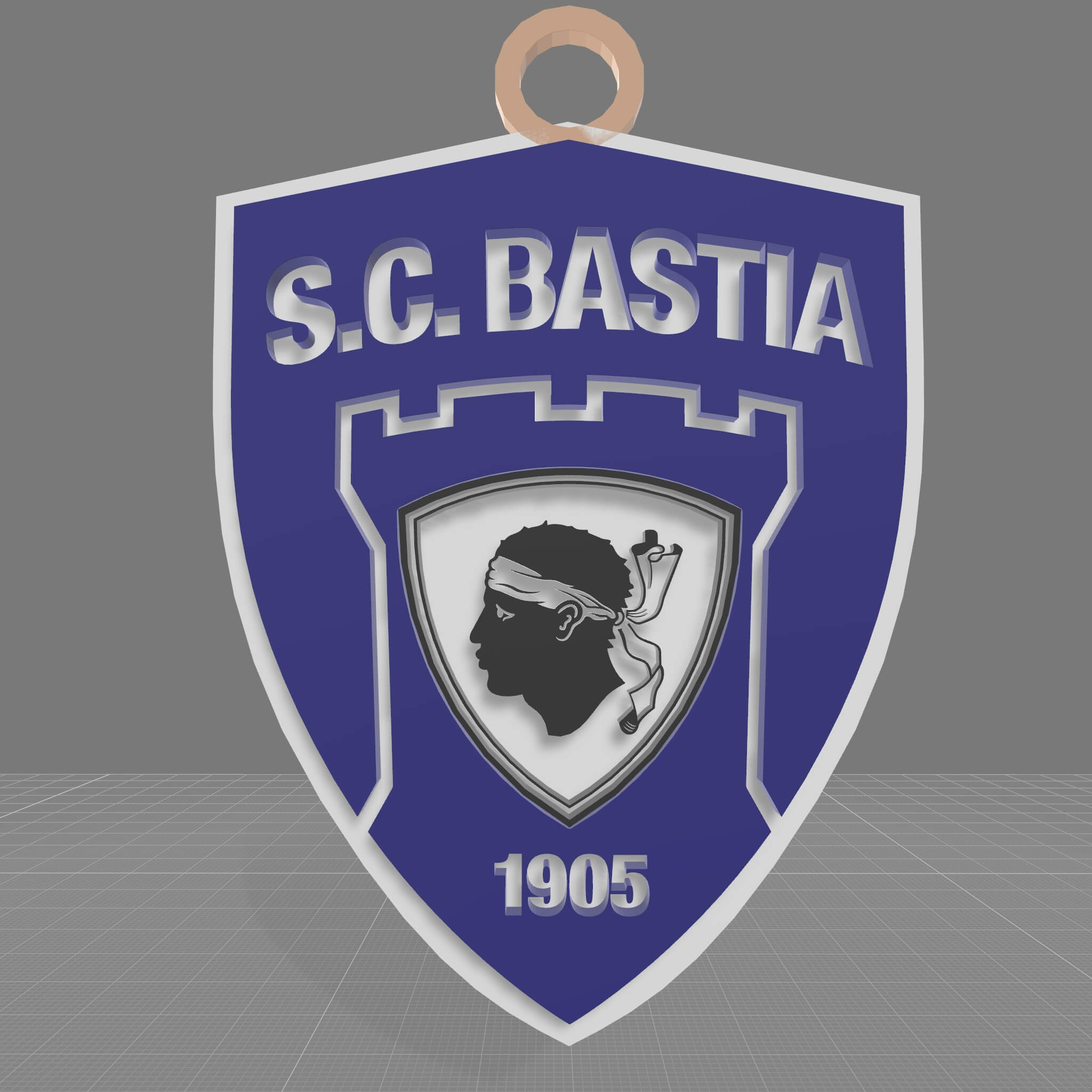 Ligue 1 SC Bastia Printable and Renderable - 3D Model by danyelon