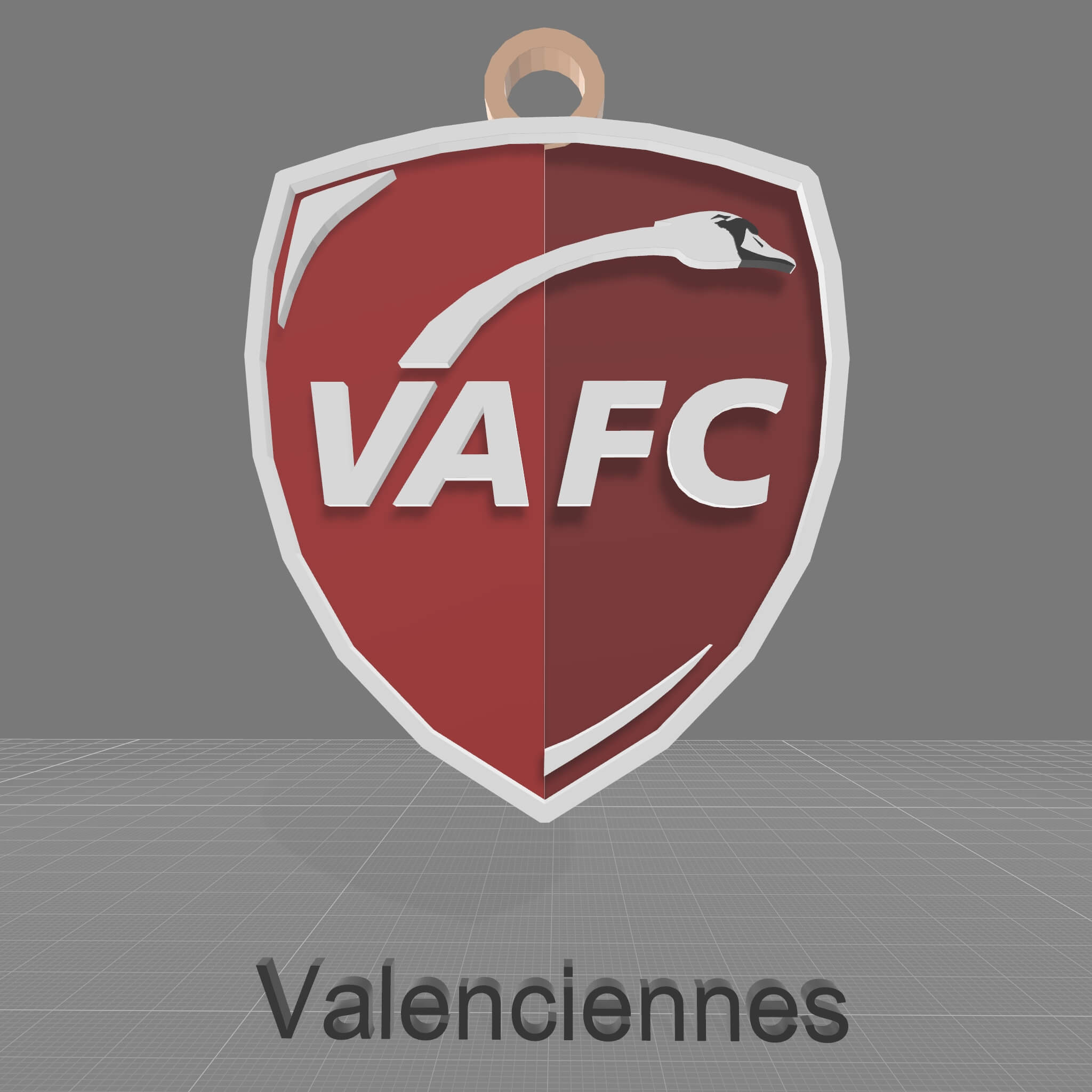 Valenciennes Fc Logo Valenciennes FC, Creative 3D Logo, Red