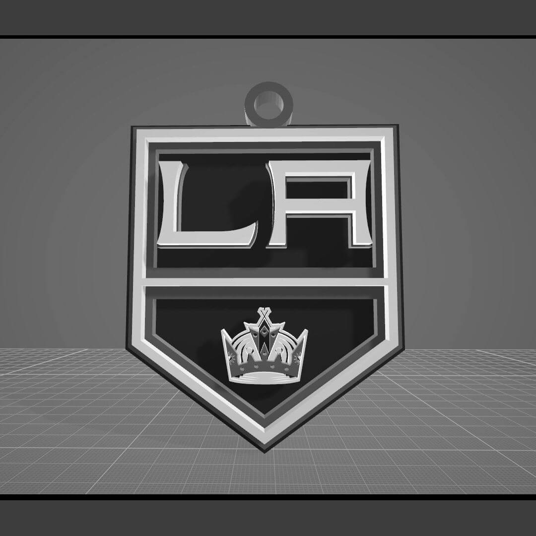 Los Angeles Kings Logo Shield Printable and Renderable Keych - 3D Model ...