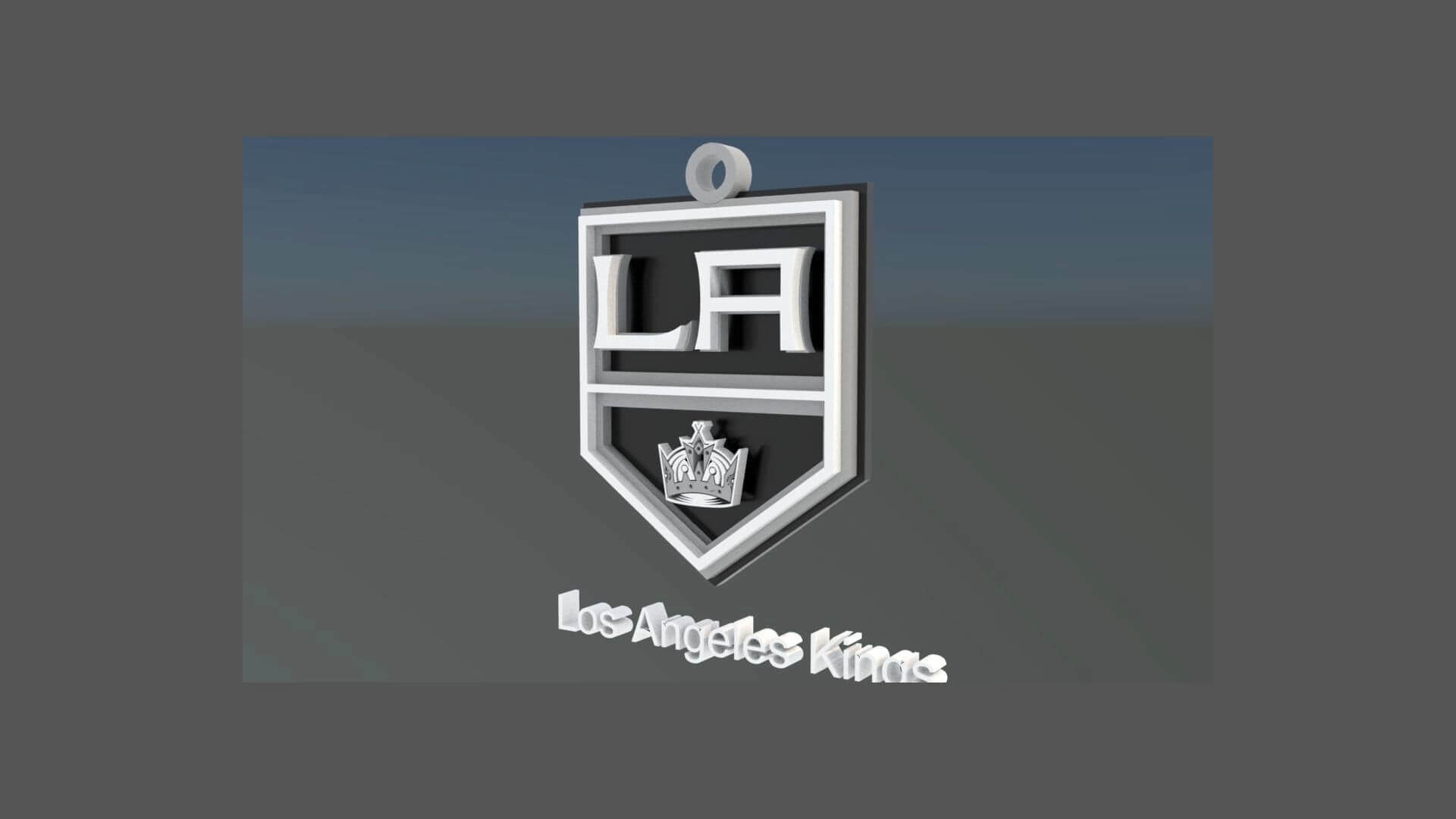 Los Angeles Kings Logo Shield Printable and Renderable Keych - 3D Model ...