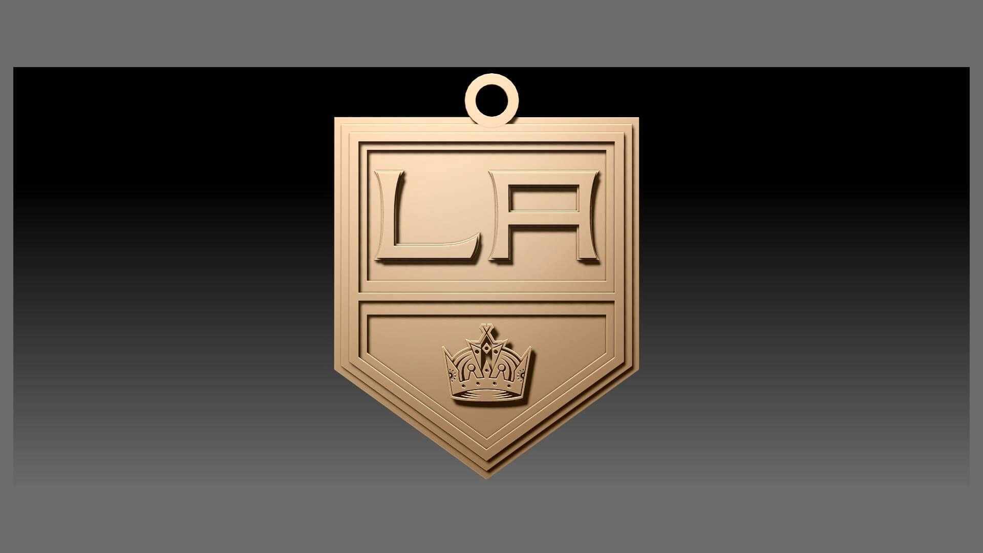 Los Angeles Kings Logo Shield Printable and Renderable Keych - 3D Model ...