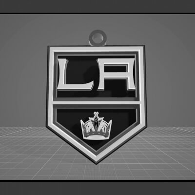Los Angeles Kings Logo Shield Printable and Renderable Keych - 3D Model ...