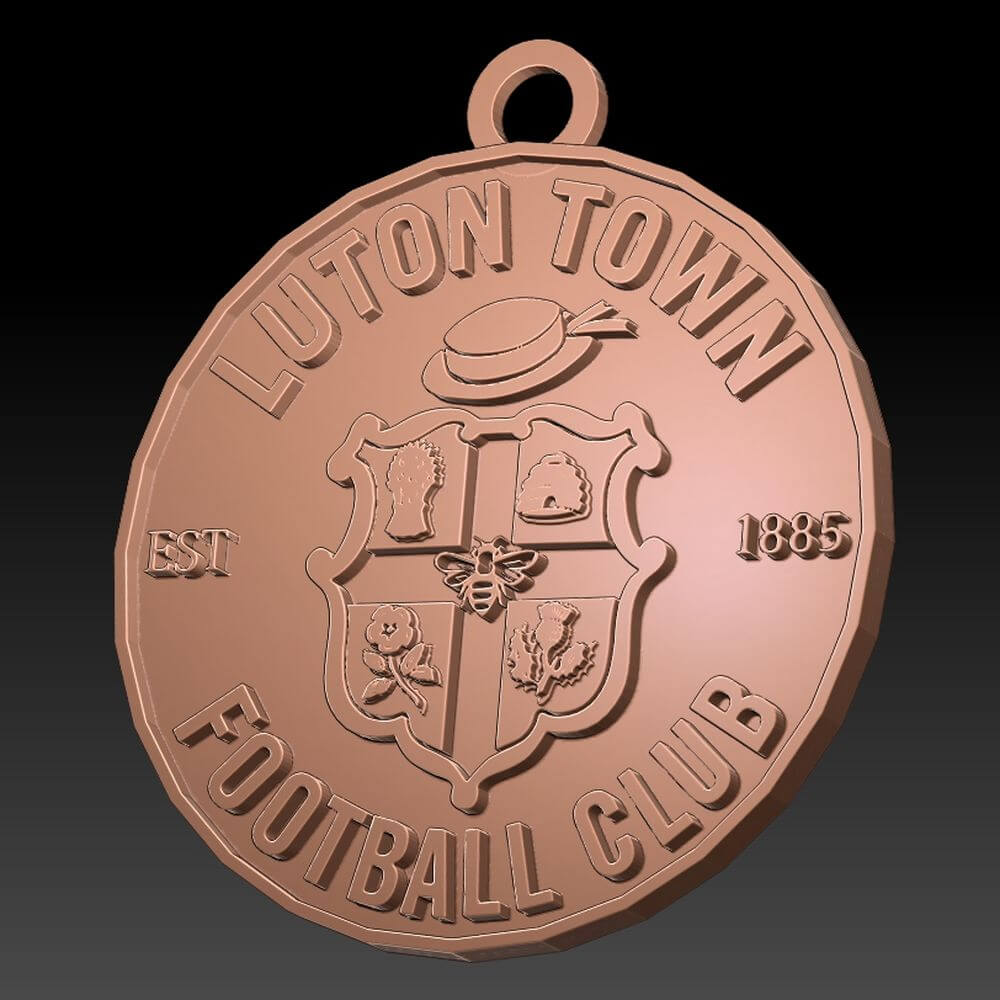 Luton Town FC Keychan Logo Printable and Renderable - 3D Model by danyelon