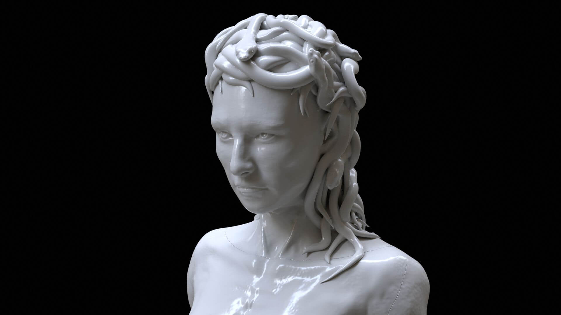 Medusa With The Head of Perseus Fanart - 3D Model by danyelon