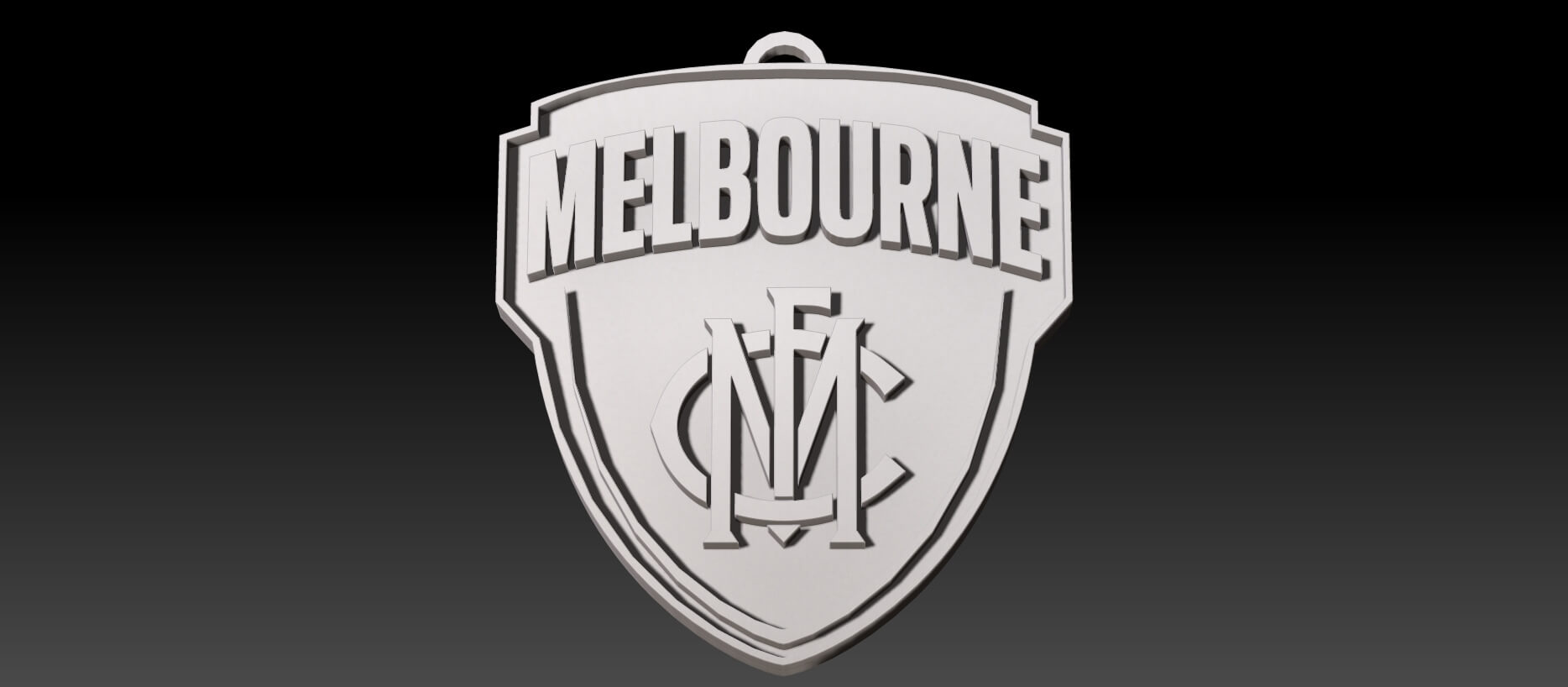 Melbourne Printable and Renderable Badge - 3D Print Model by danyelon