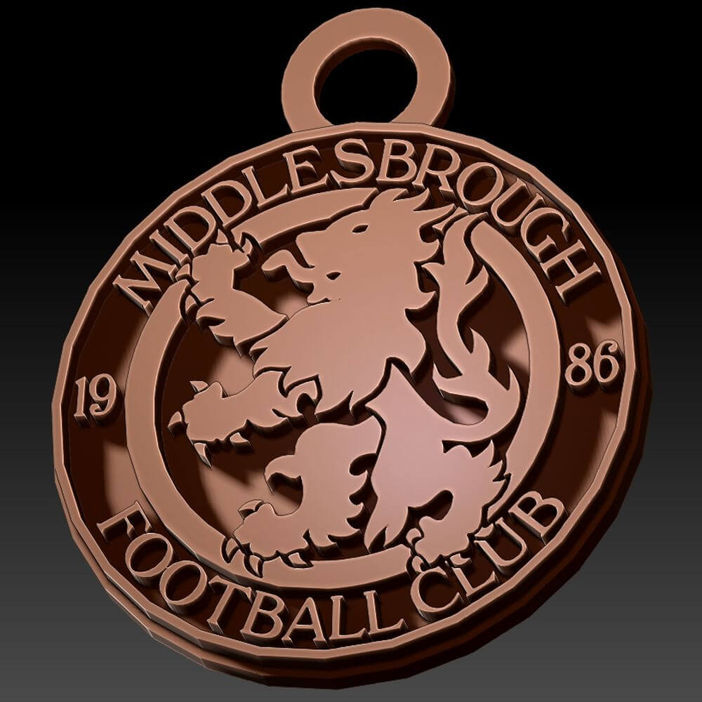 Middlesbrough United FC Keychan Logo Printable and Renderabl - 3D Model ...