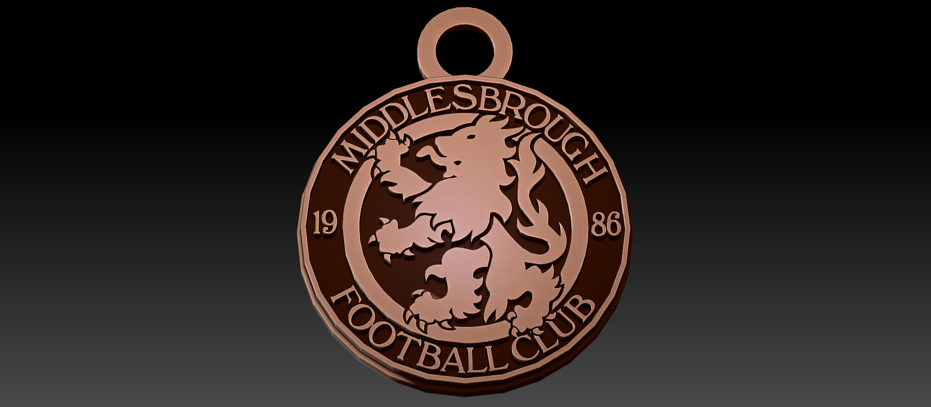 Middlesbrough United FC Keychan Logo Printable and Renderabl - 3D Print ...