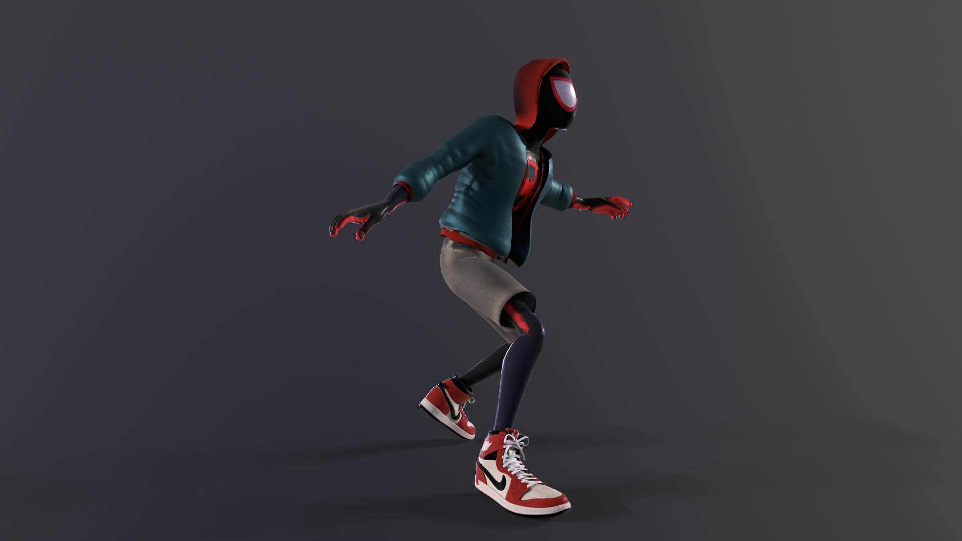 Miles Morales Spiderman PBR Animated - 3D Model by danyelon