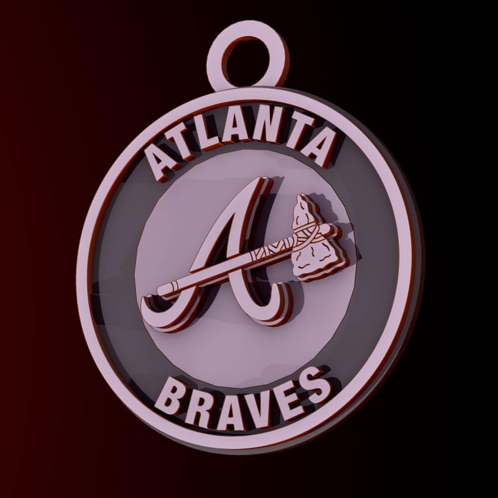 Mlb Atlanta Braves Keychan Logo Printable - 3D Print Model by danyelon