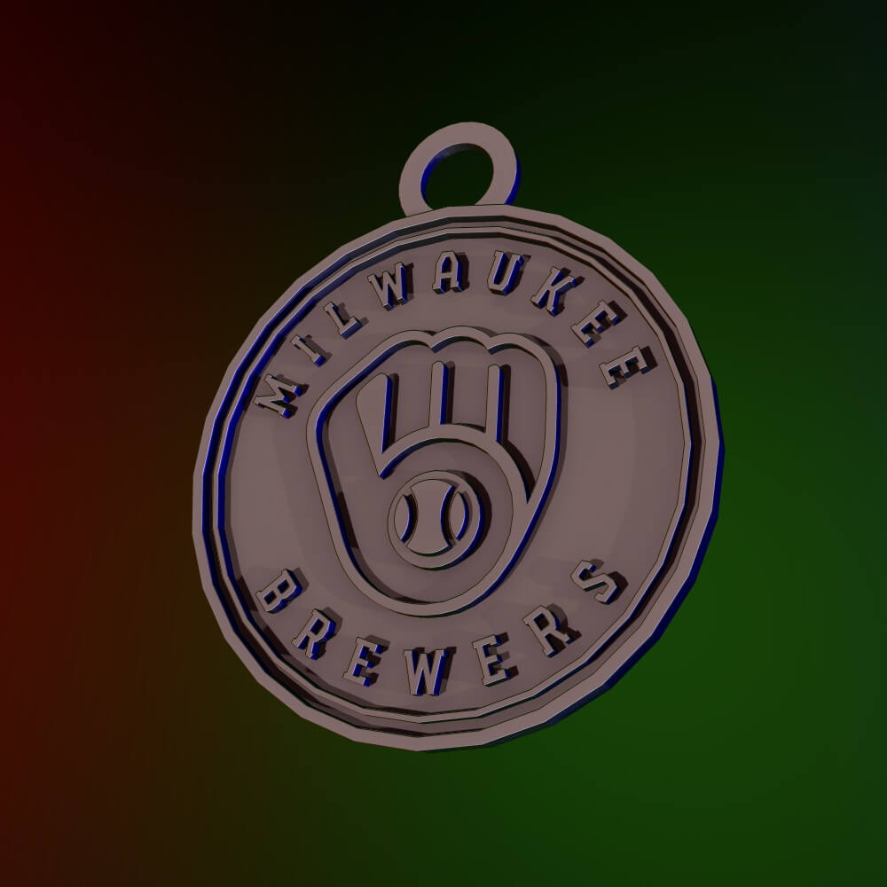 Mlb Milwaukee Brewers Keychan Logo Printable - 3D Model by danyelon