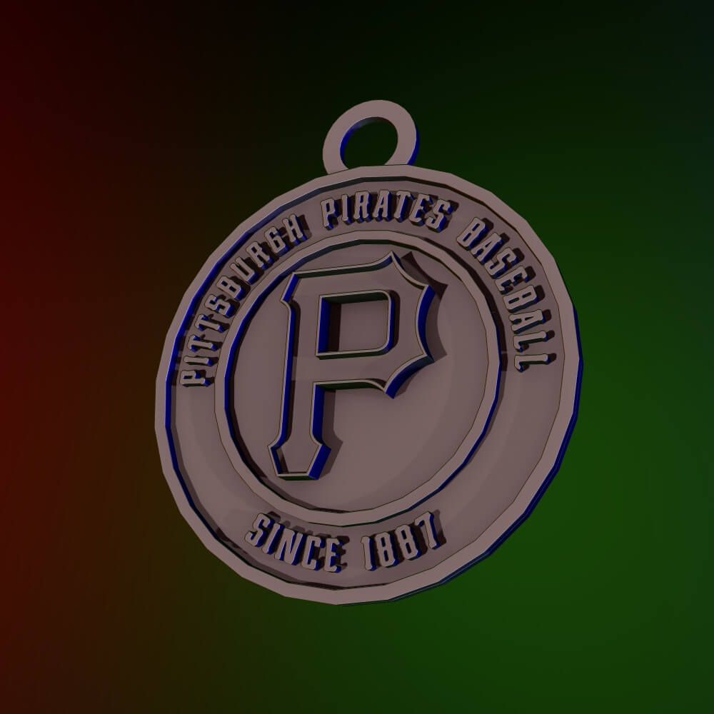 Mlb Pittsburgh Pirates Keychan Logo Printable - 3D Print Model by danyelon